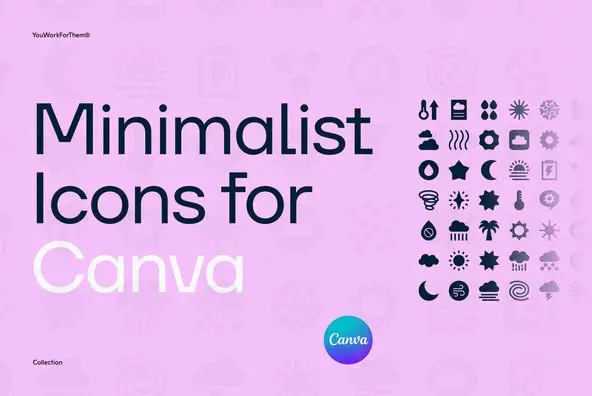 Minimalist Icons for Canva - YouWorkForThem