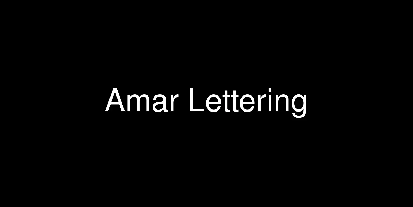 amar lettering Fonts - YouWorkForThem
