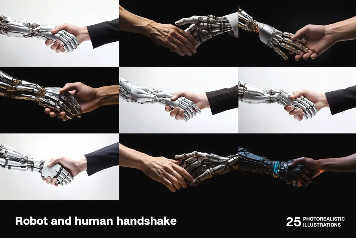 Robot and human handshake People - YouWorkForThem