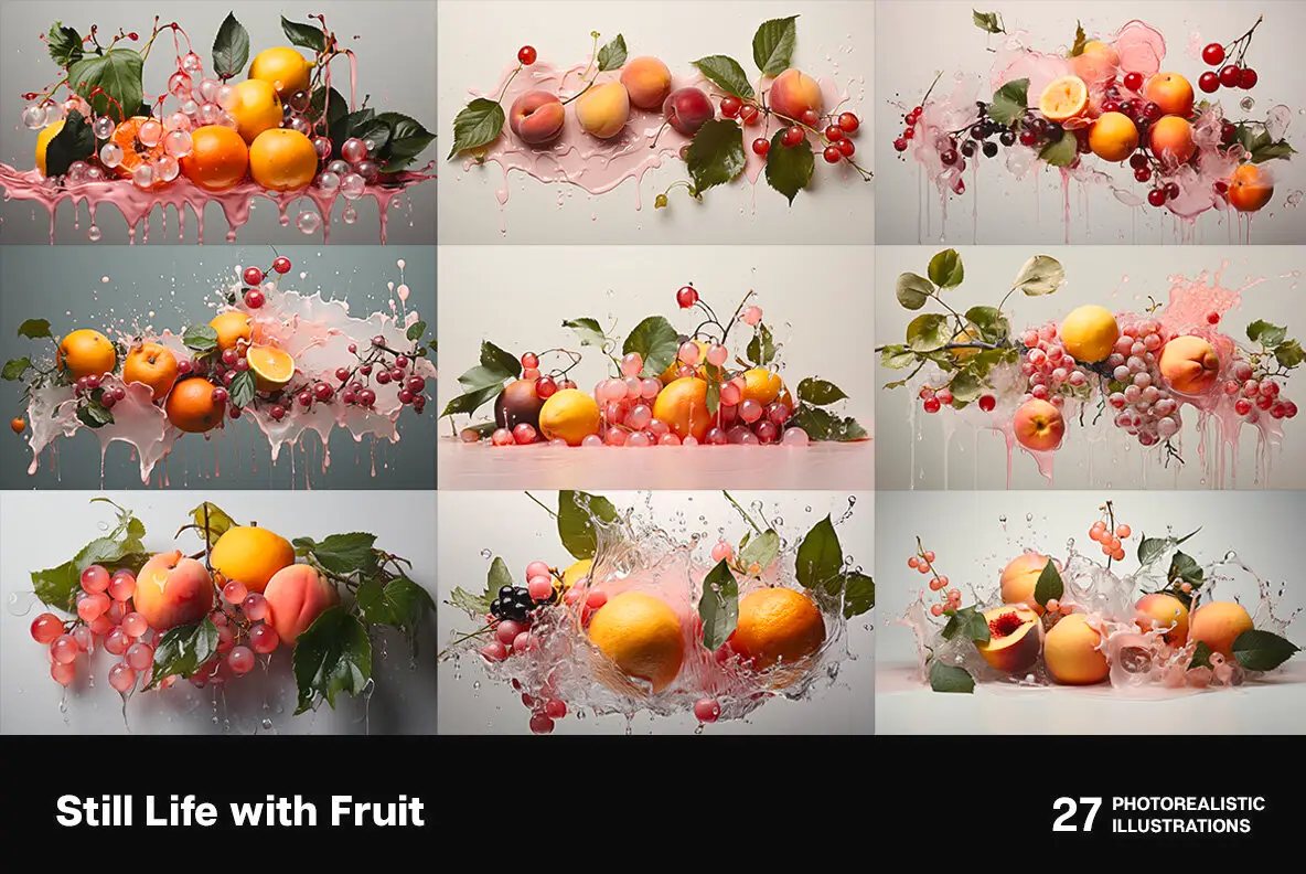 Still Life with Fruit Illustrations - YouWorkForThem