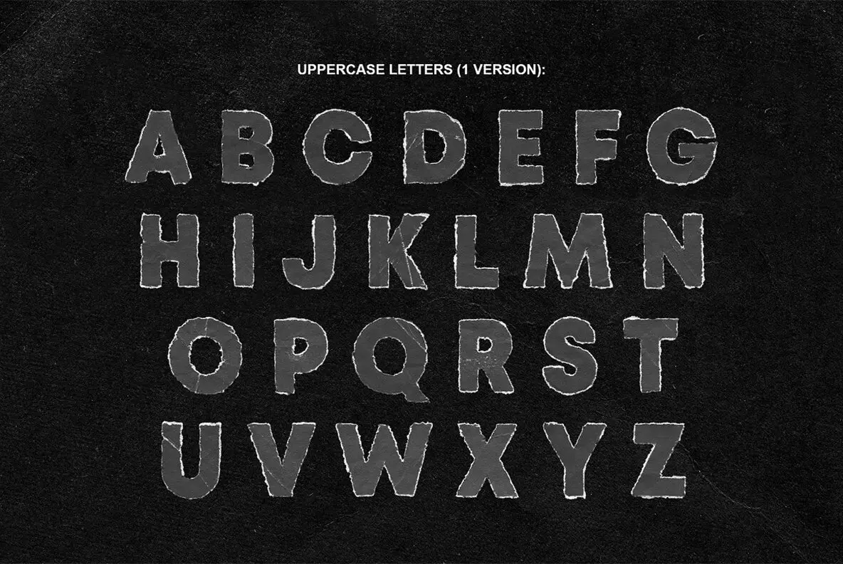 Torn Png Letters Pack Graphics - YouWorkForThem