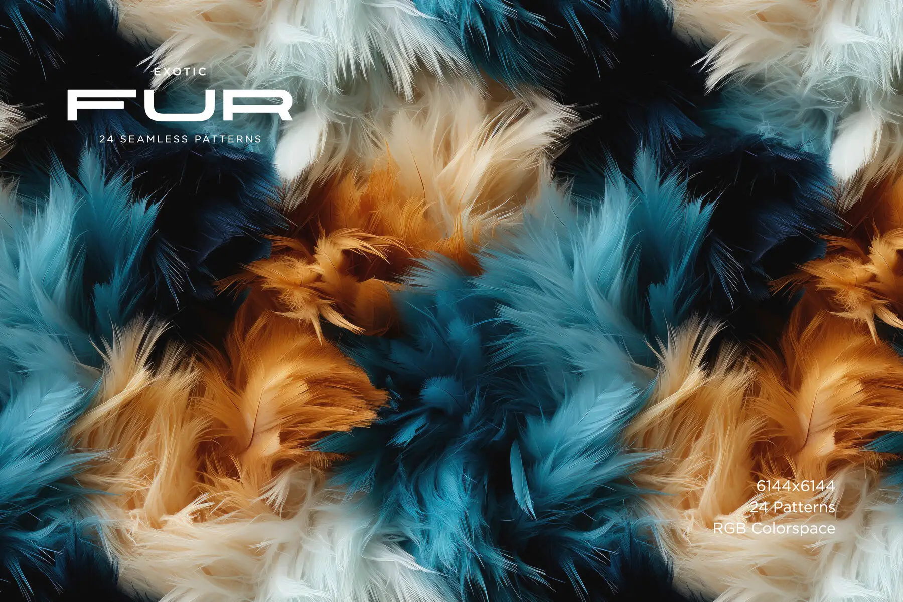 Exotic Fur - 24 Seamless Patterns Patterns - YouWorkForThem