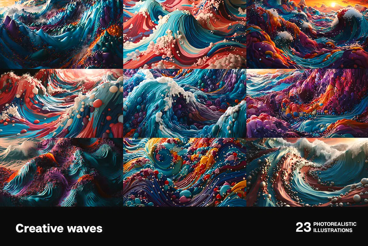 Creative Waves Abstract - YouWorkForThem
