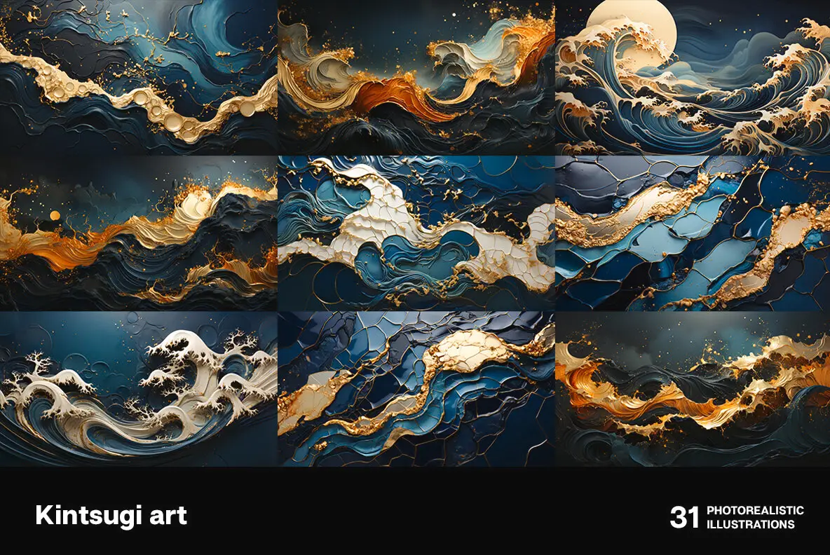 Kintsugi art Graphics - YouWorkForThem