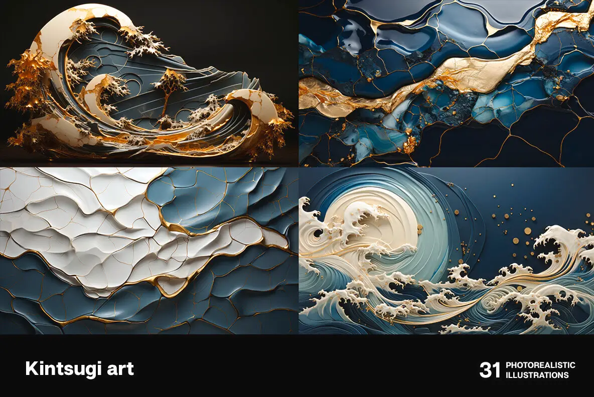 Kintsugi art Graphics - YouWorkForThem