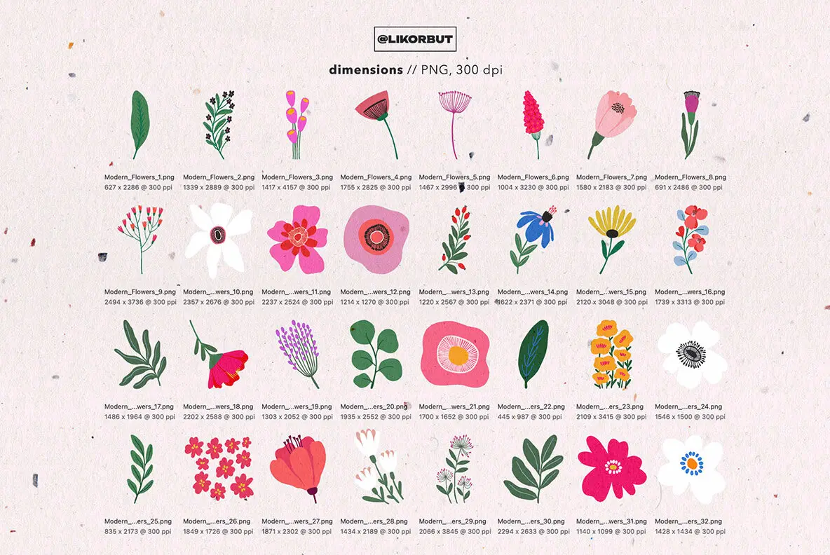 Abstract Modern Flower Illustrations Illustrations - YouWorkForThem