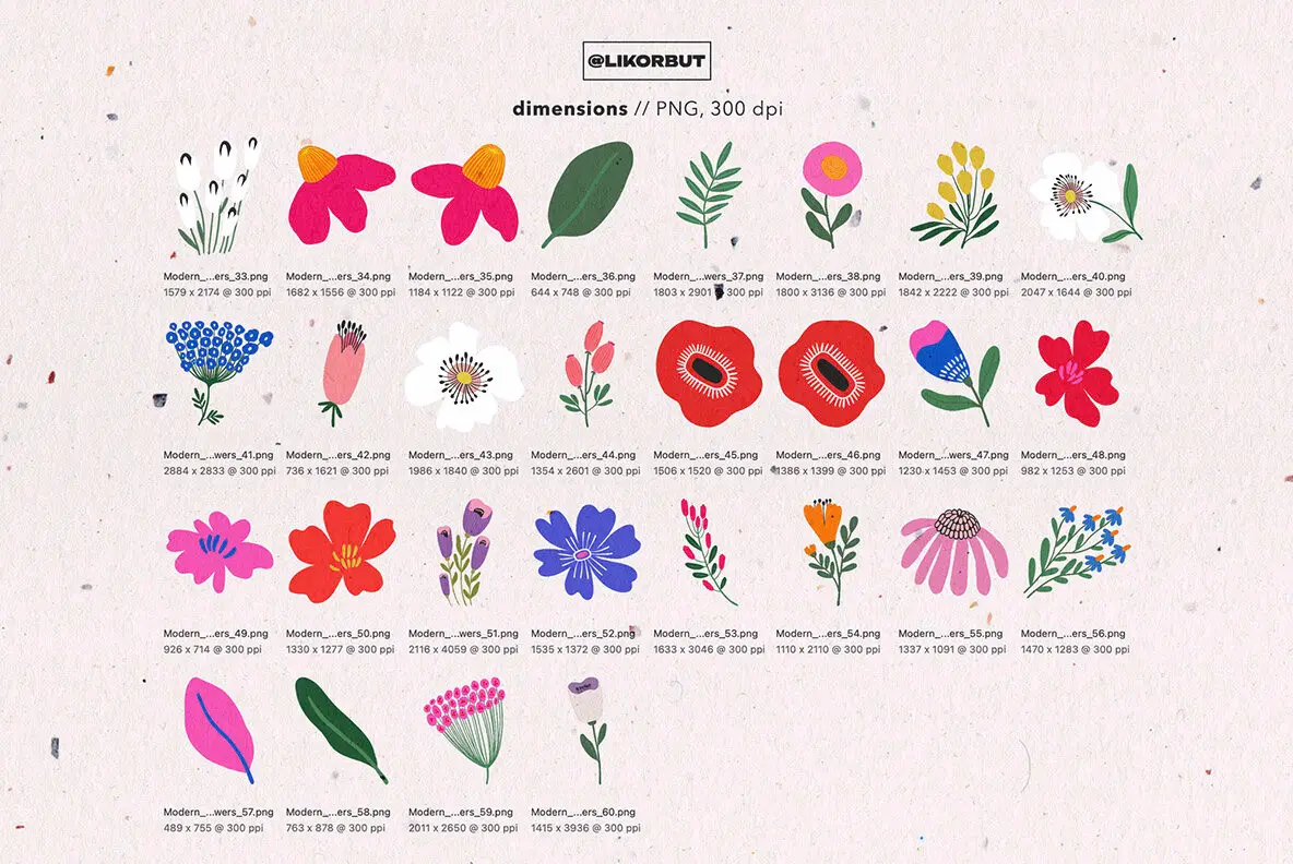 Abstract Modern Flower Illustrations Illustrations - YouWorkForThem