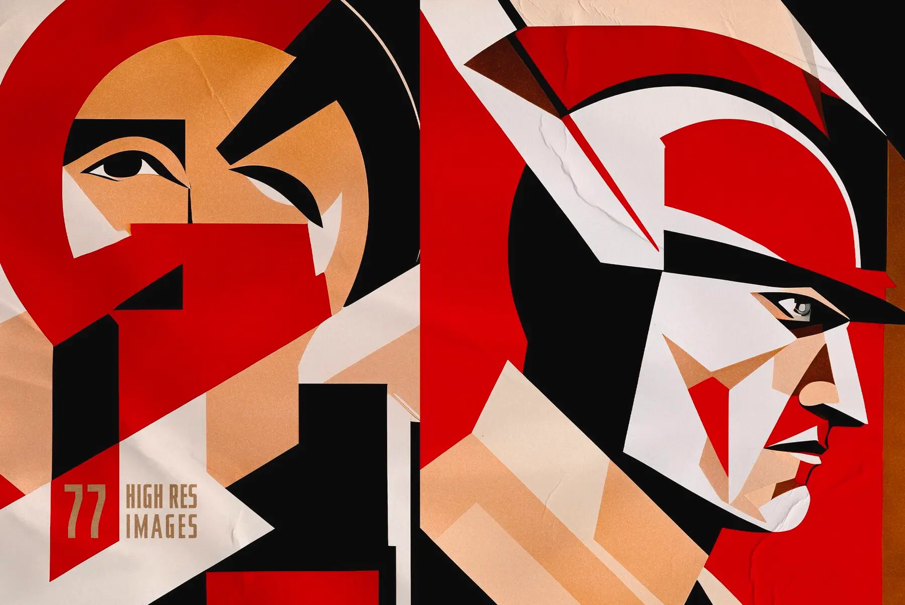 Constructivist Portraits: Over 70 Masculine Stock Illustrations for ...