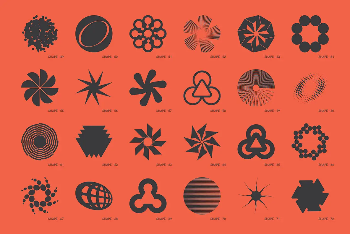 120 Abstract Geometric Shapes. Part 3 Graphics - YouWorkForThem 120 Abstract Geometric Shapes. Part 3 Graphics - YouWorkForThem