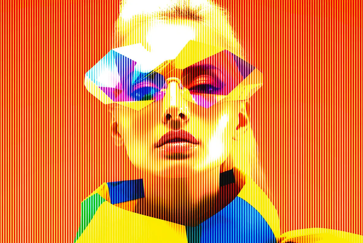 Halftone Lines Photo Effect - YouWorkForThem