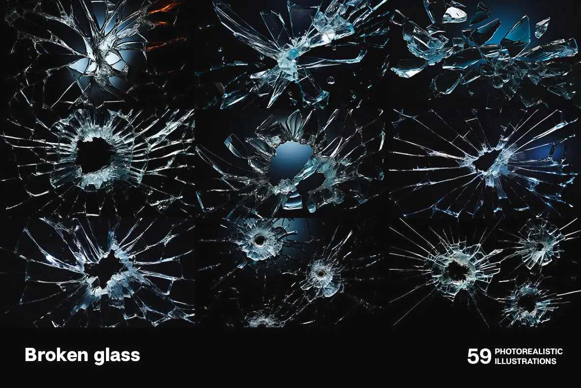 Broken glass Graphics - YouWorkForThem