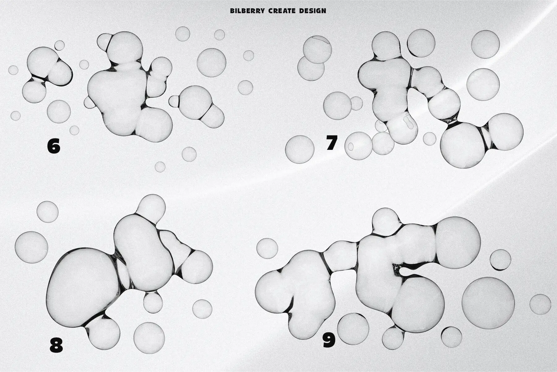 Abstract bubbles 3D art set 3D - YouWorkForThem