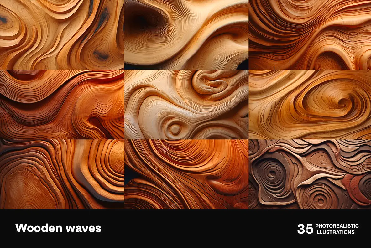 Wooden Waves Graphics - YouWorkForThem
