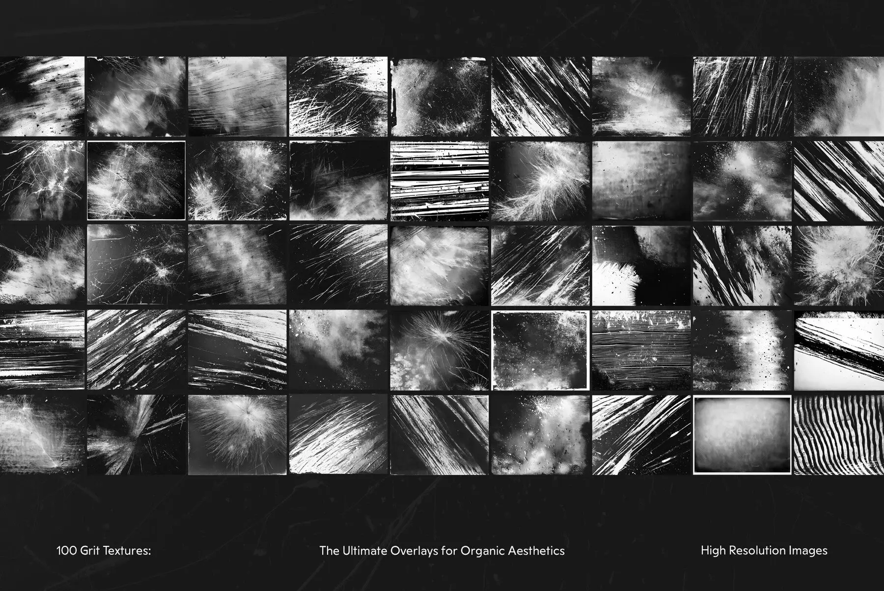 100 Grit Textures: Monochrome Overlays for Vintage Design - YouWorkForThem