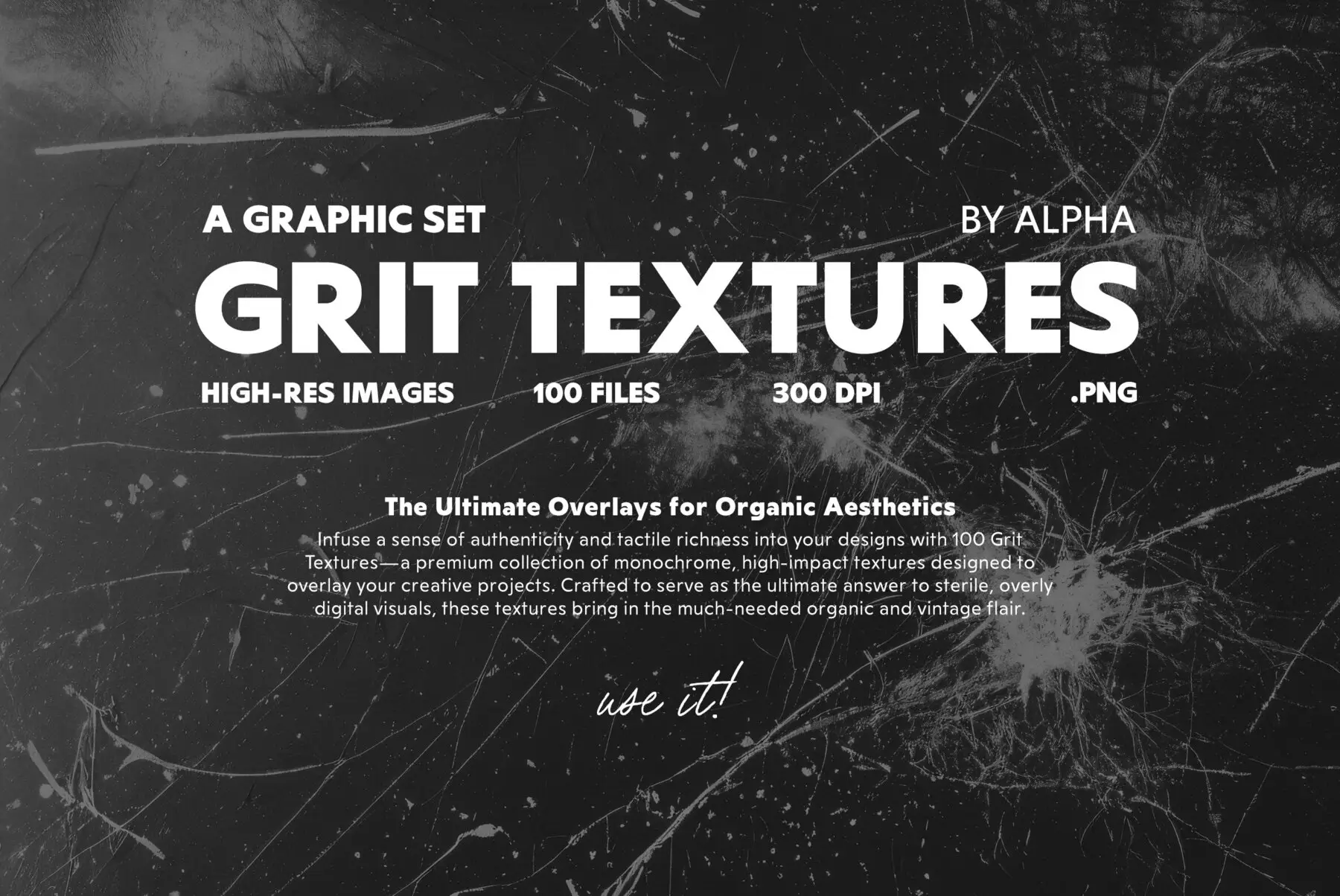 100 Grit Textures: Monochrome Overlays for Vintage Design - YouWorkForThem