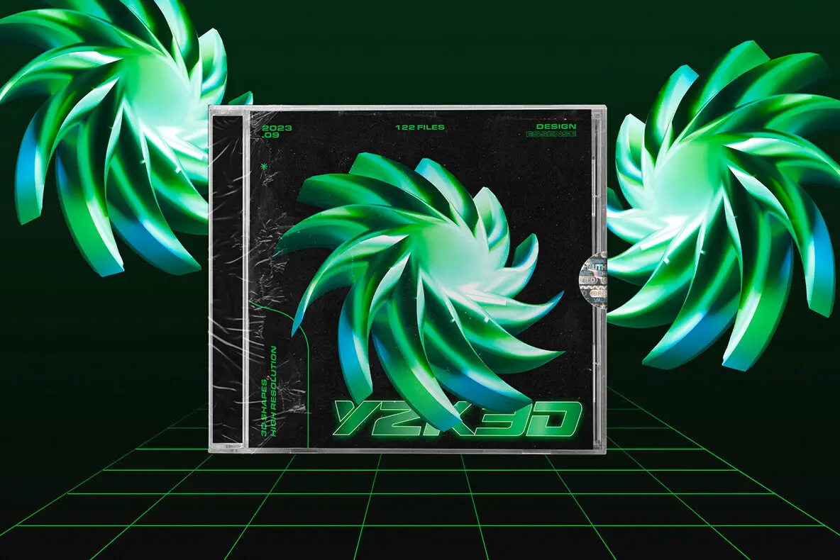 Y2K 3D Shapes Collection 3D - YouWorkForThem
