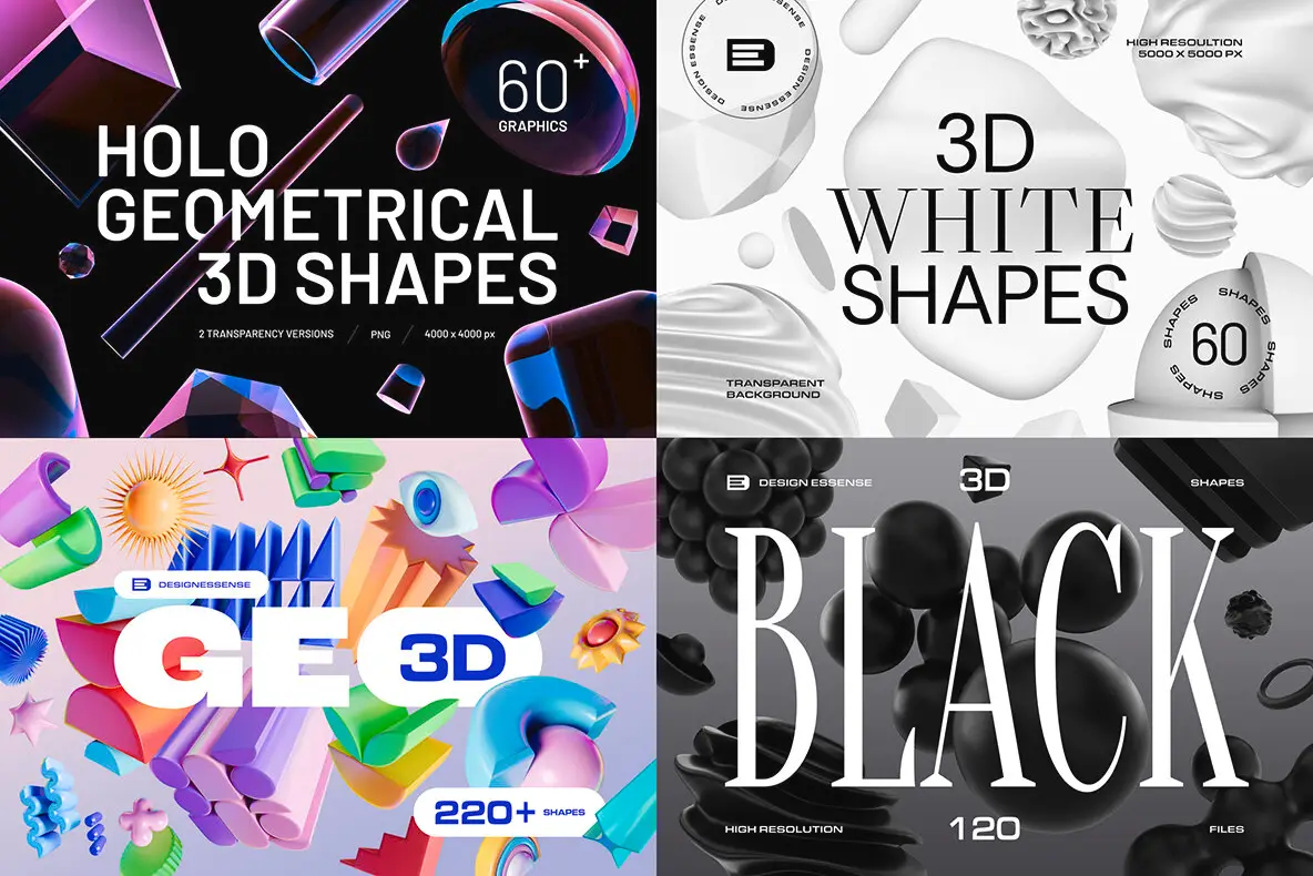 MASSIVE 3D BUNDLE - 2000 elements Graphics - YouWorkForThem