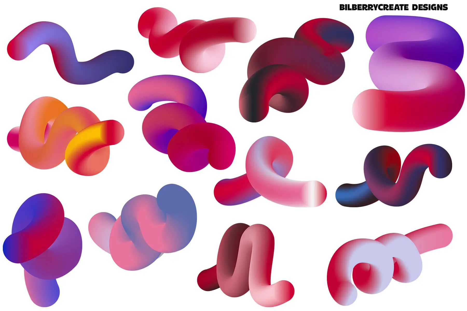 Crimson Cherry 3D Forms Graphics - YouWorkForThem