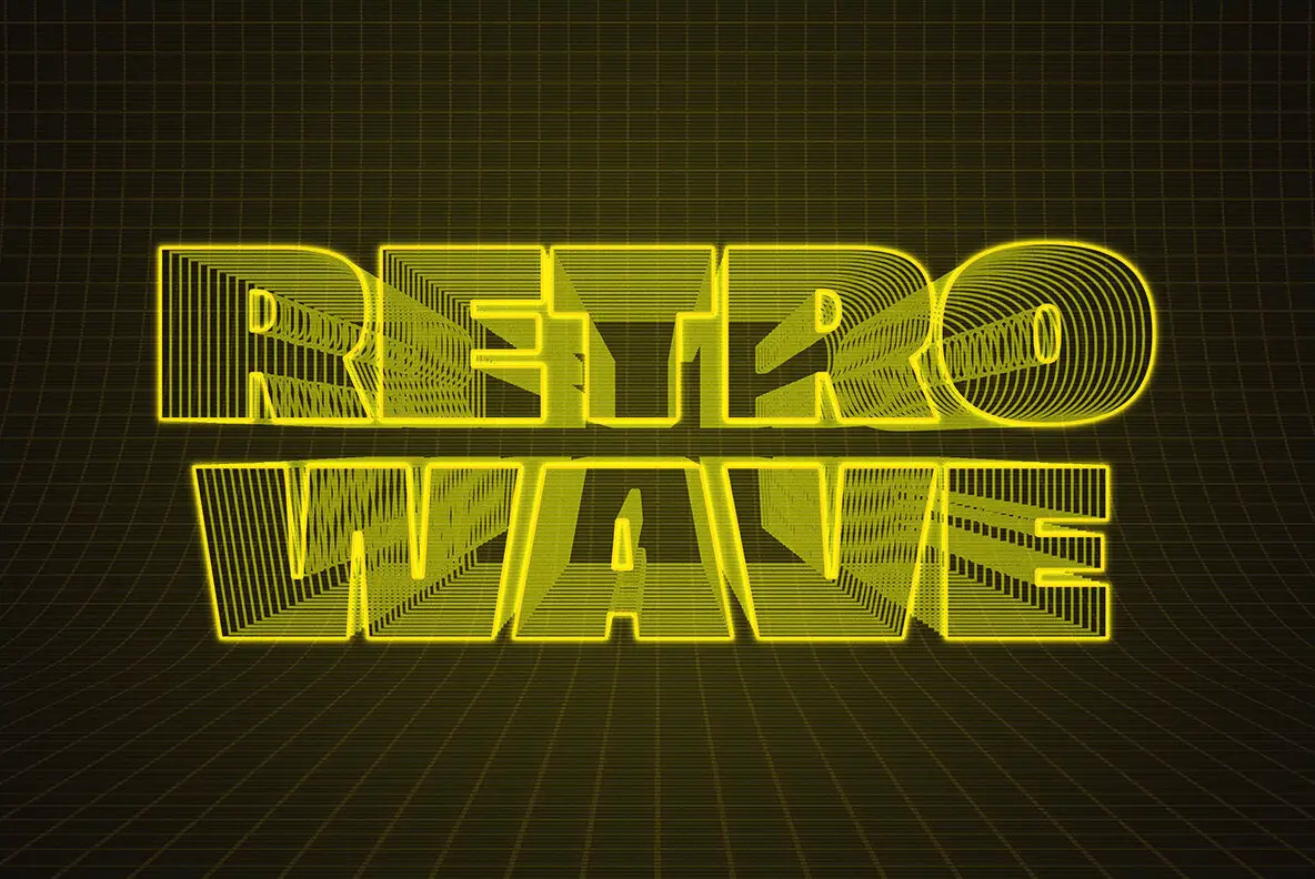 Retro Wave Text Effects - YouWorkForThem