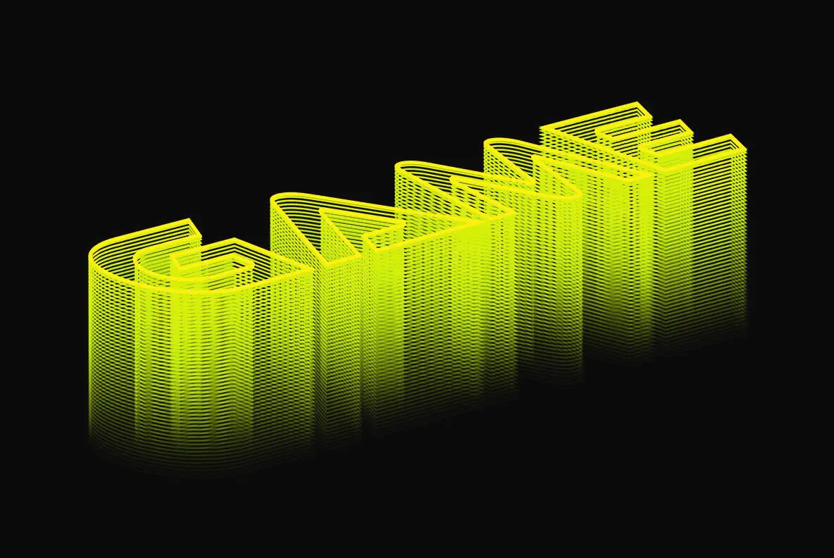 Isometric Neon Text Effect - YouWorkForThem