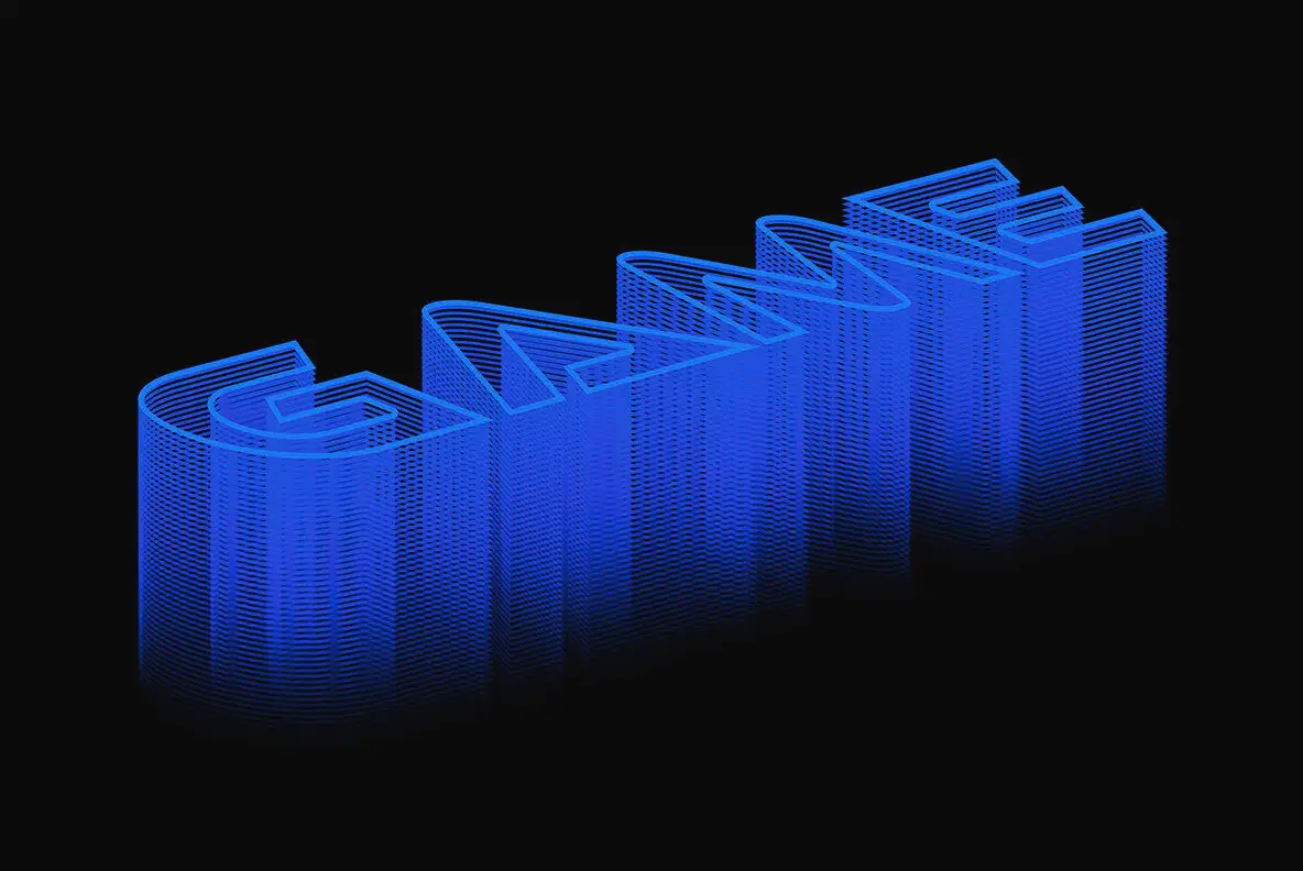Isometric Neon Text Effect - YouWorkForThem