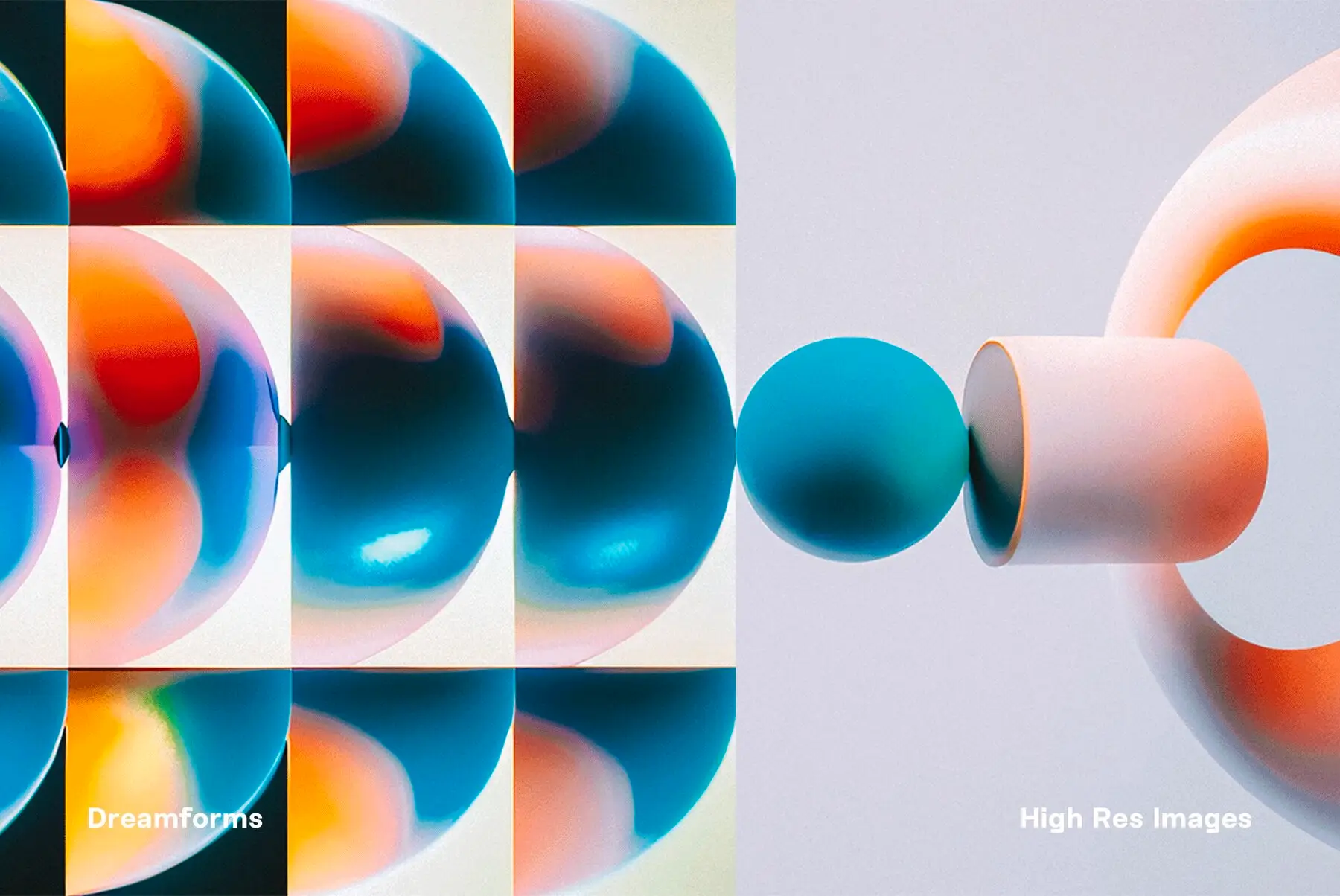 Dreamforms AI-Generated Abstract 3D Image Collection - YouWorkForThem