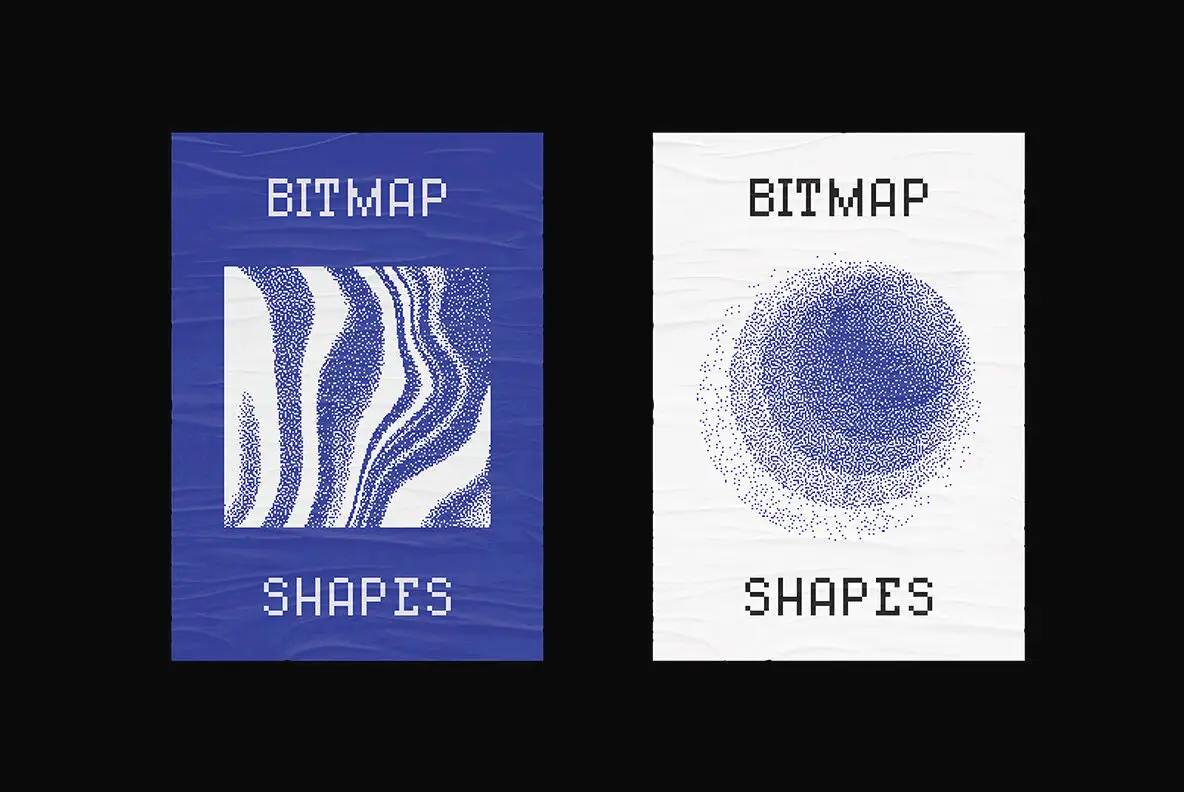 144 Dithering Bitmap Vector Shapes Graphics - YouWorkForThem