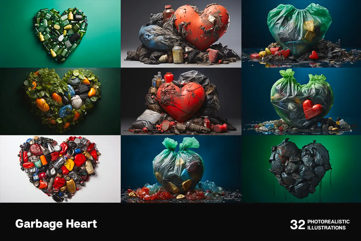 Garbage Heart Graphics - YouWorkForThem