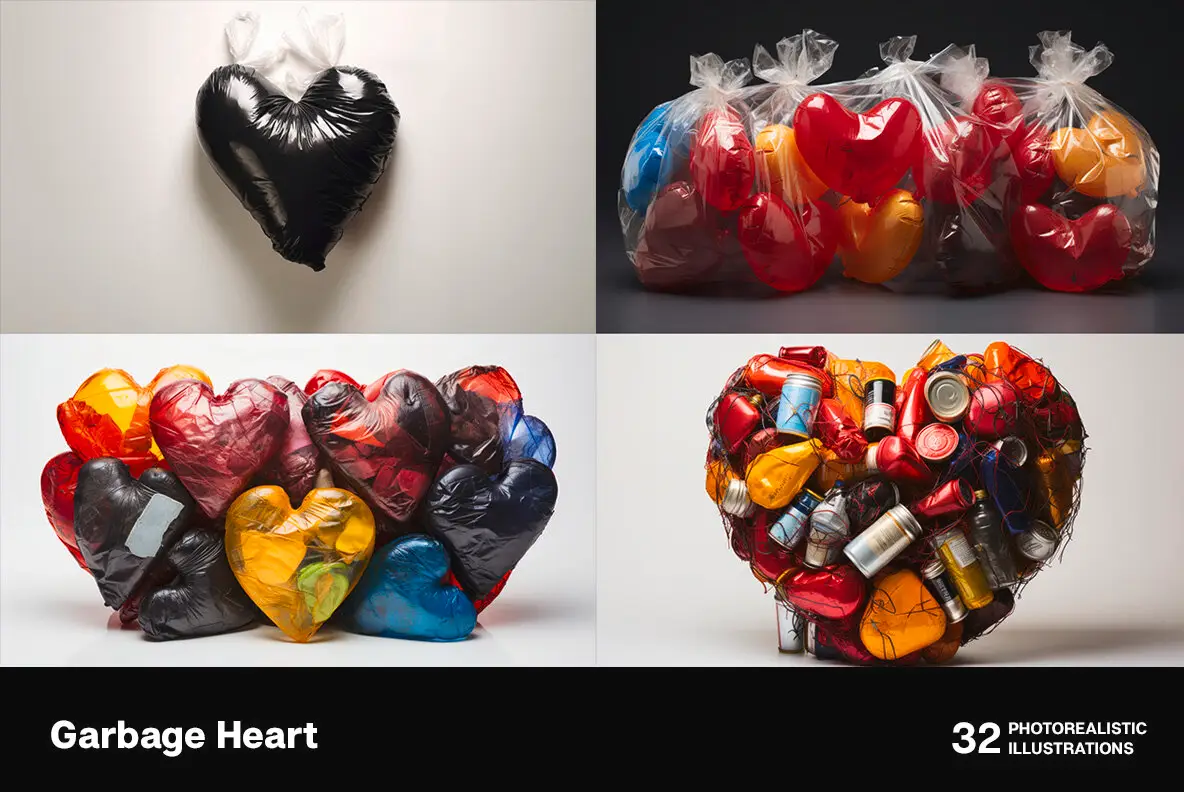 Garbage Heart Graphics - YouWorkForThem