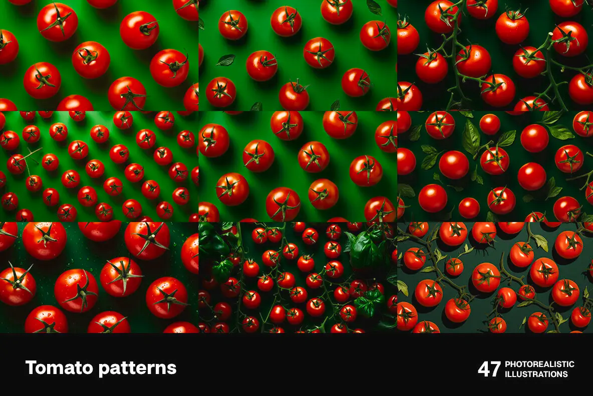Tomato Patterns Graphics - YouWorkForThem