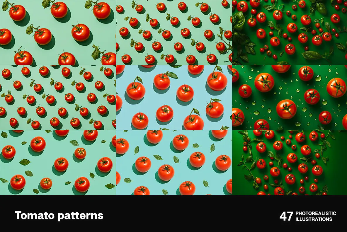 Tomato Patterns Graphics - YouWorkForThem