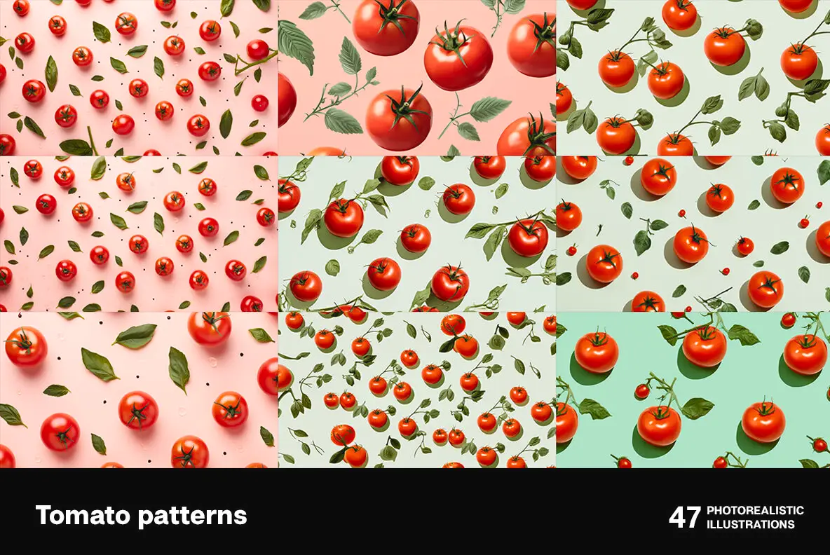 Tomato Patterns Graphics - YouWorkForThem