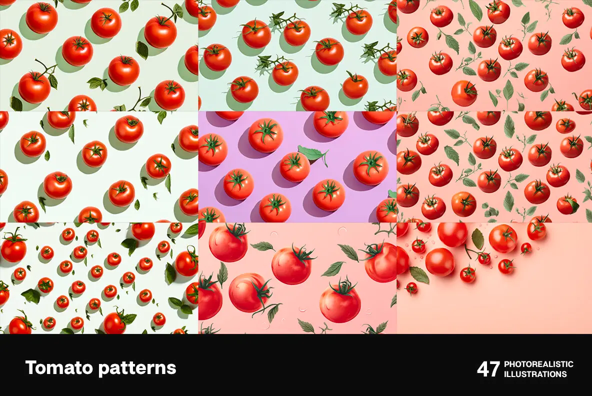 Tomato Patterns Graphics - YouWorkForThem