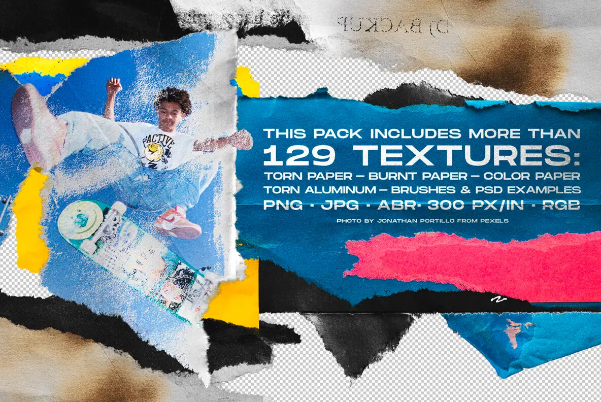 Ripped Paper Textures for Photoshop Graphics - YouWorkForThem