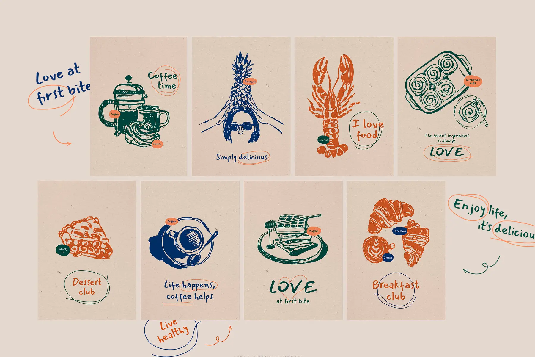 Food Prints Posters Graphics - YouWorkForThem