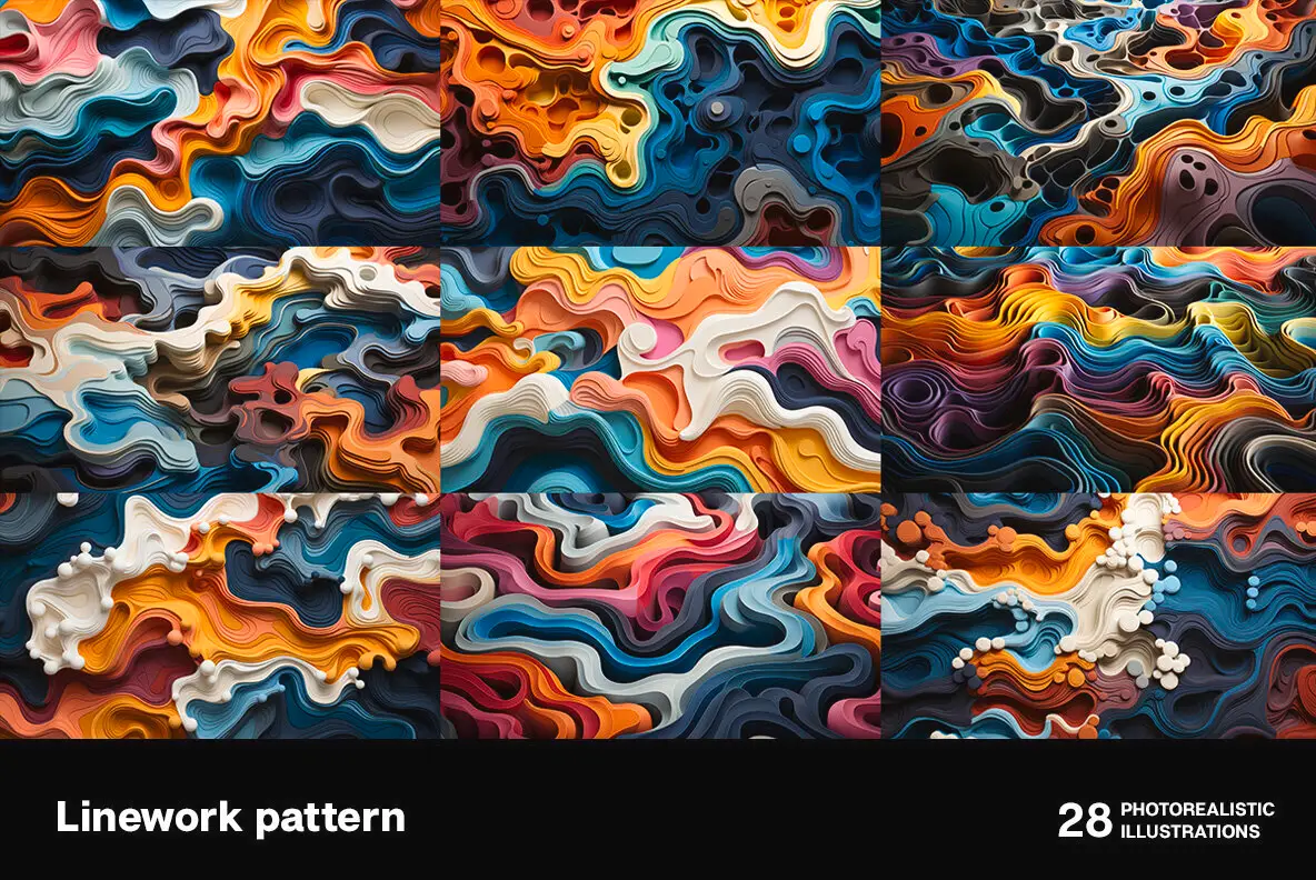 Linework pattern Graphics - YouWorkForThem