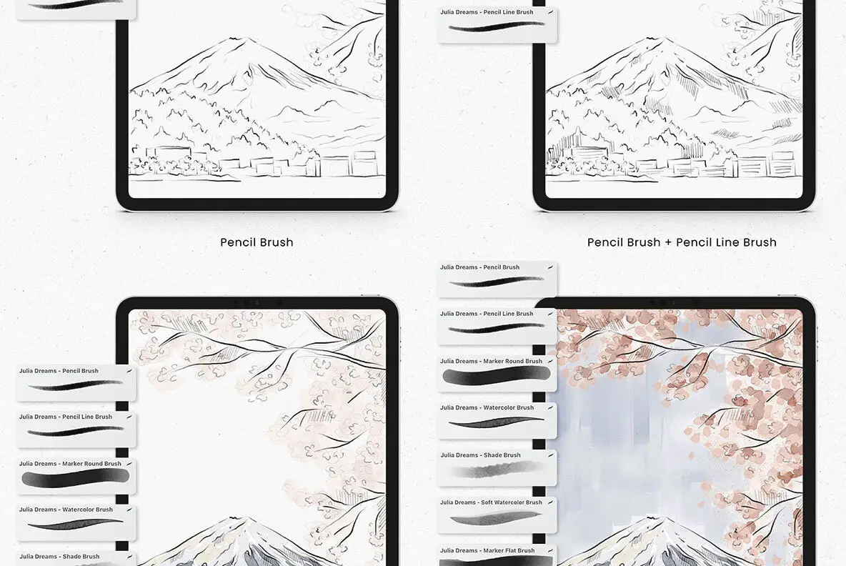 Sketchbook Procreate Brushes Mixed Media - YouWorkForThem