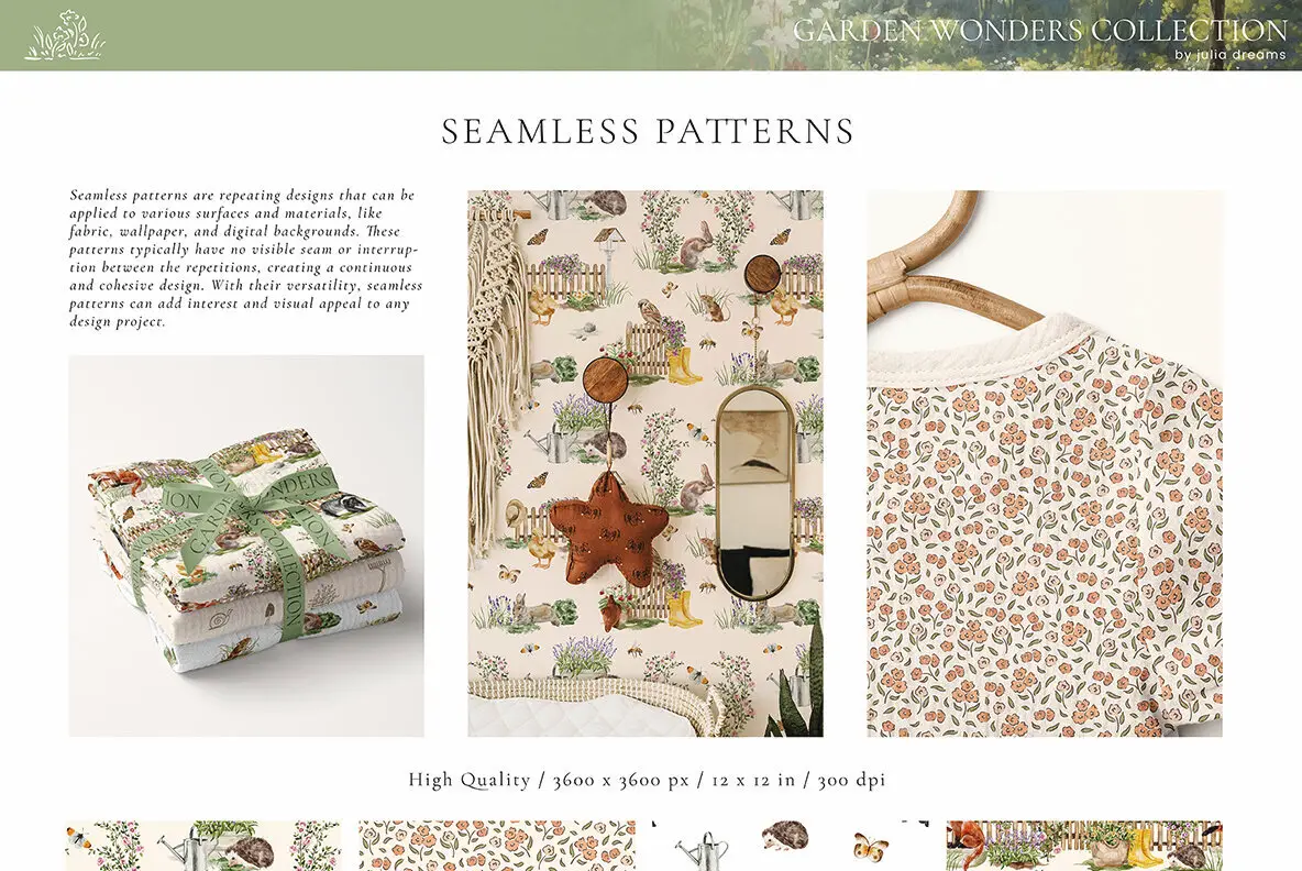 Garden Wonders Watercolor Collection Graphics - YouWorkForThem