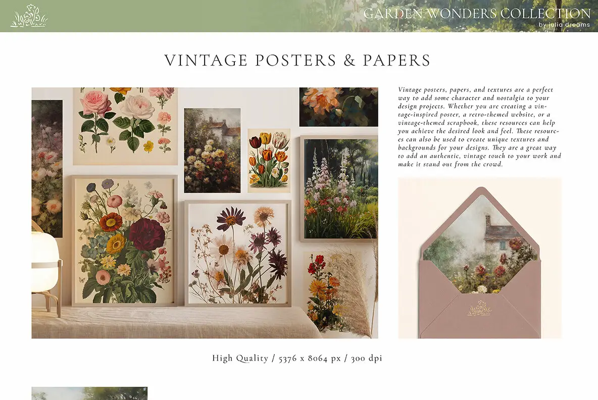 Garden Wonders Watercolor Collection Graphics - YouWorkForThem