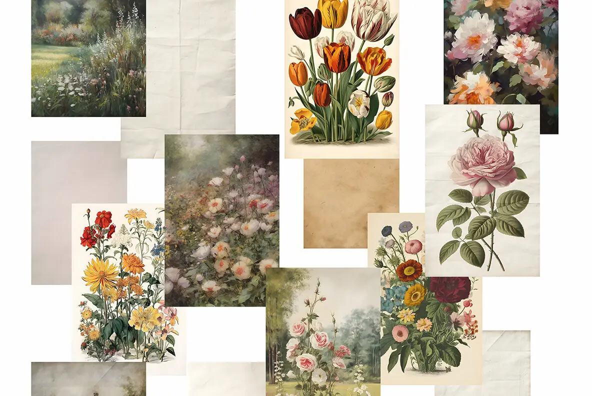 Garden Wonders Watercolor Collection Graphics - YouWorkForThem