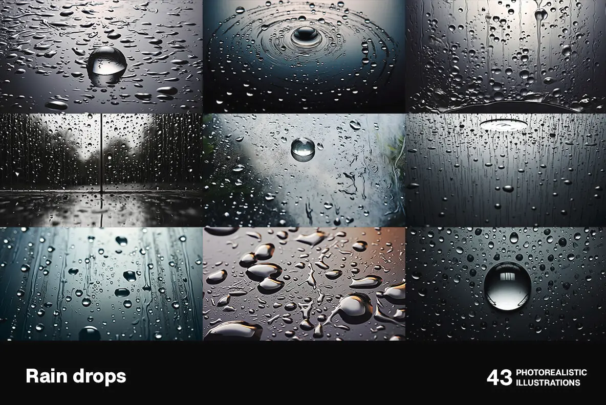 Rain Drops Graphics - YouWorkForThem