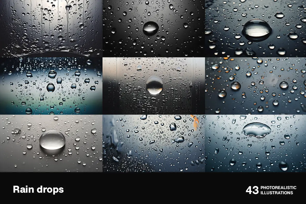 Rain Drops Graphics - YouWorkForThem