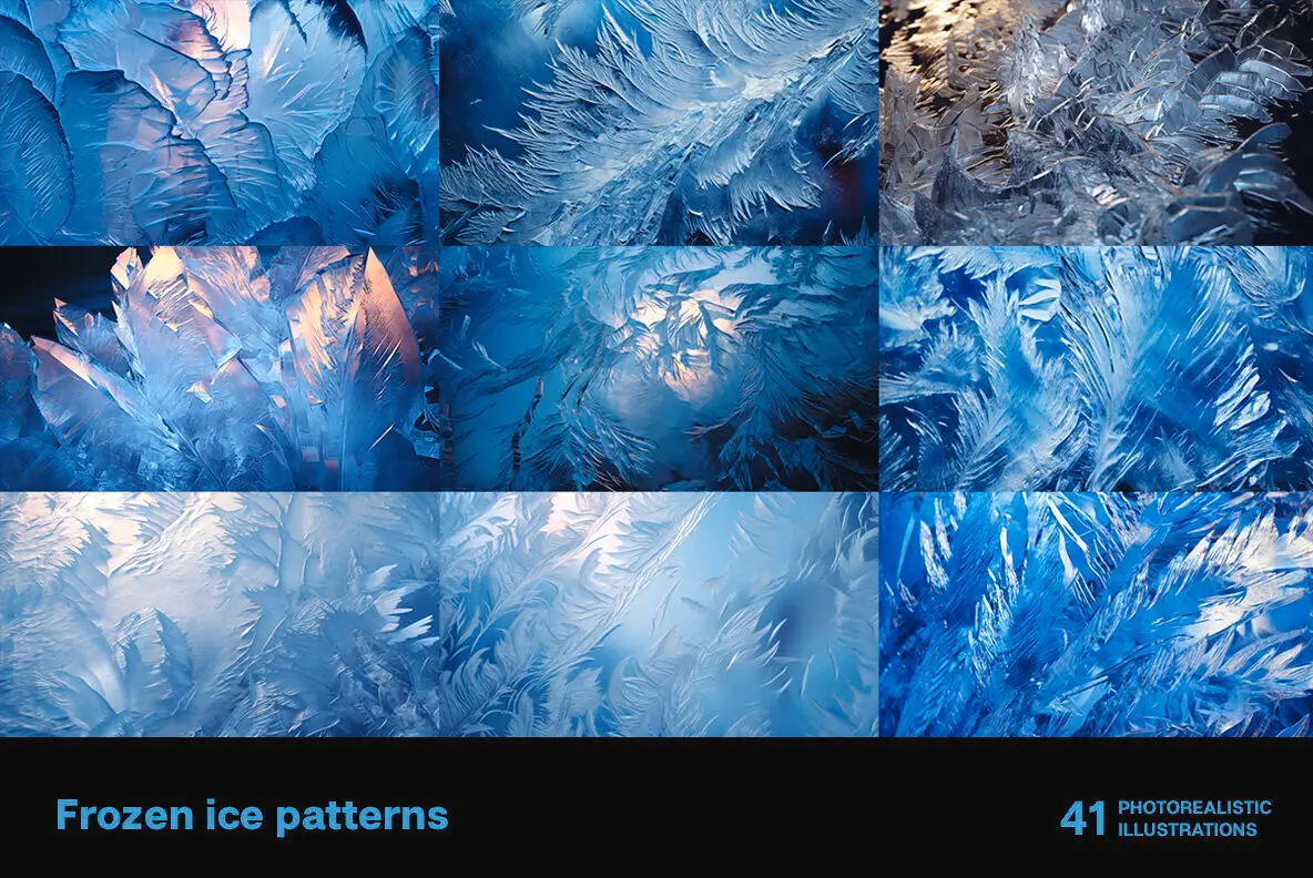 Frozen Ice patterns Nature - YouWorkForThem