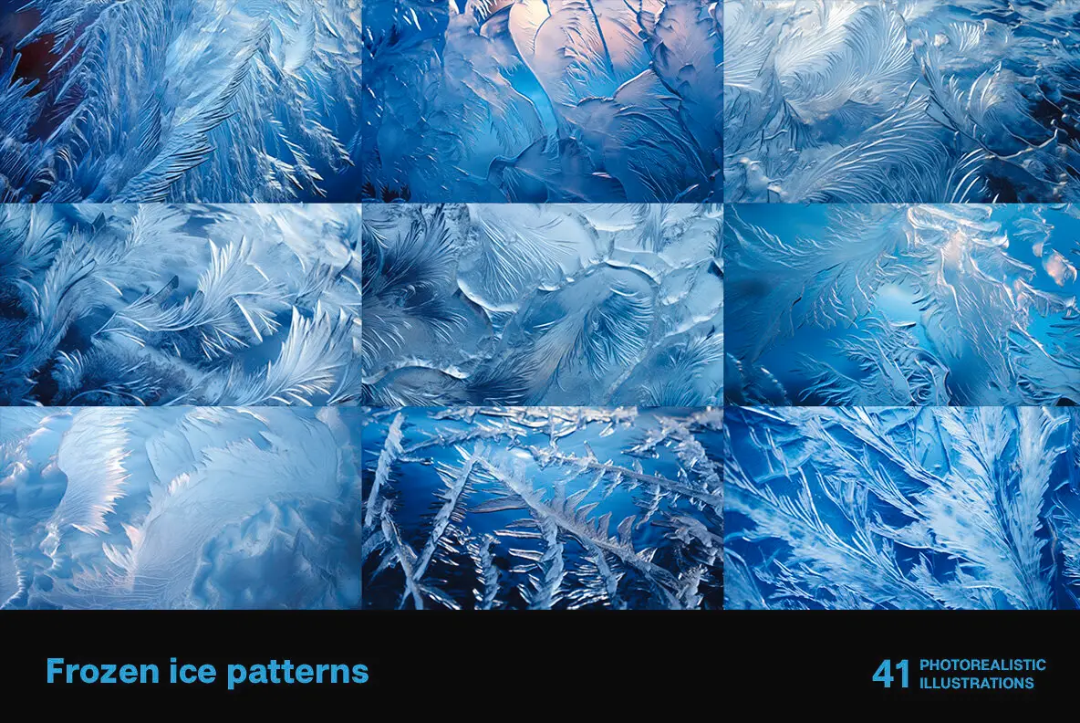Frozen Ice patterns Graphics - YouWorkForThem