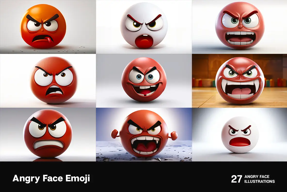 Angry Face Emoji Cartoon - YouWorkForThem