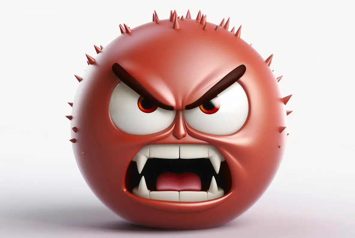 Angry Face Emoji Graphics - YouWorkForThem