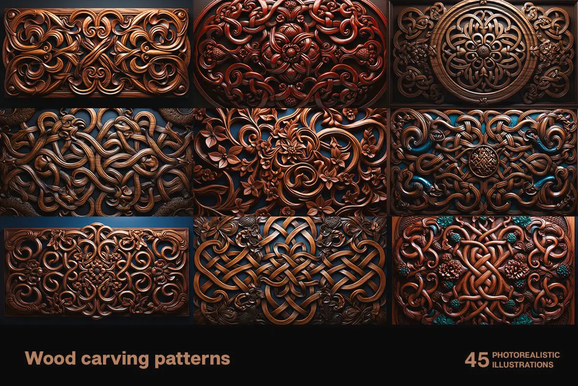 Wood carving patterns Graphics - YouWorkForThem