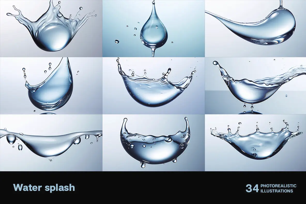 Water Splashes Graphics - YouWorkForThem