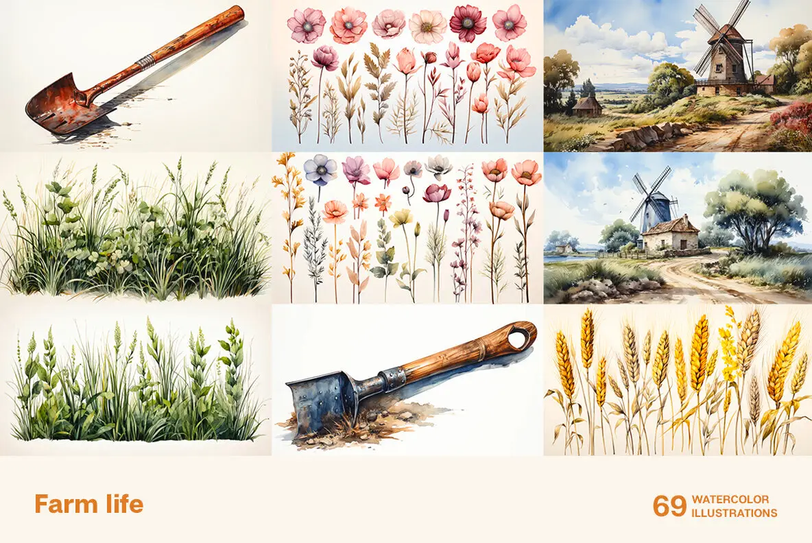 Farm Life Illustrations - YouWorkForThem