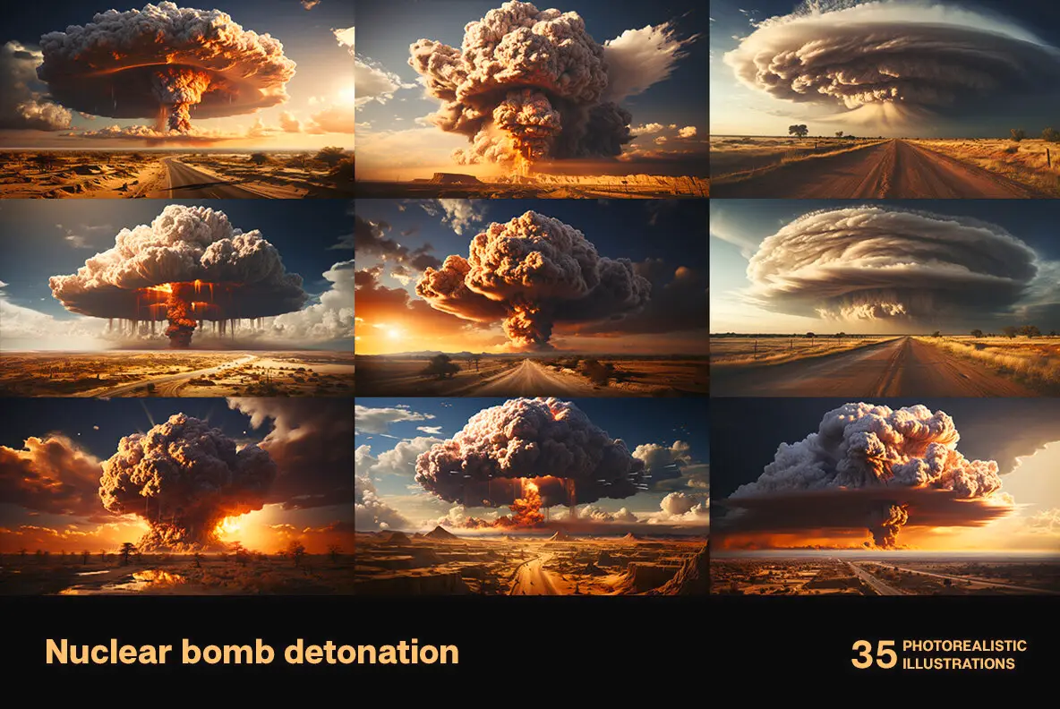 Nuclear Bomb Detonation Illustrations - YouWorkForThem